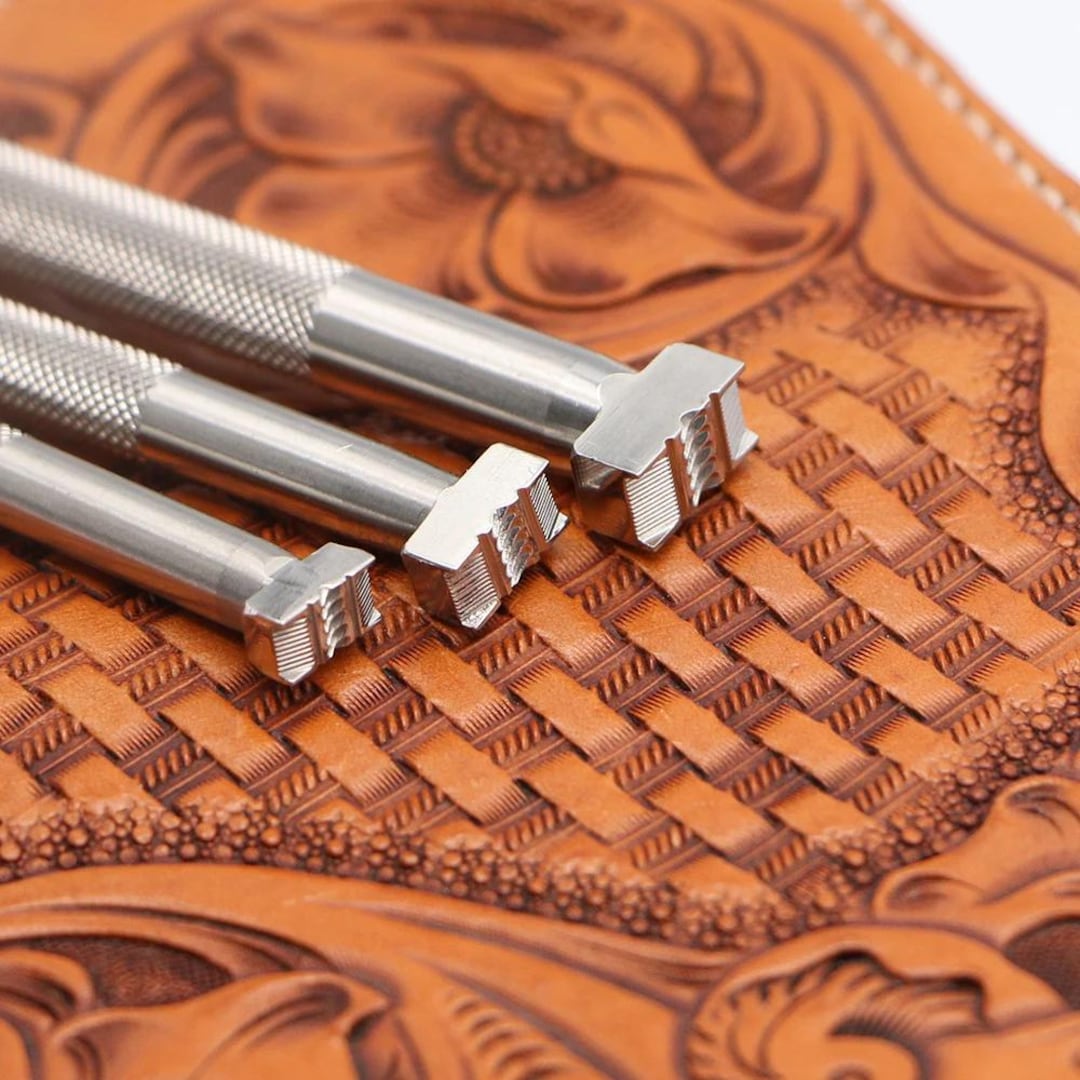 Rope Basket Weave Leather Stamp, 304 Stainless Steel, Various Sizes ...