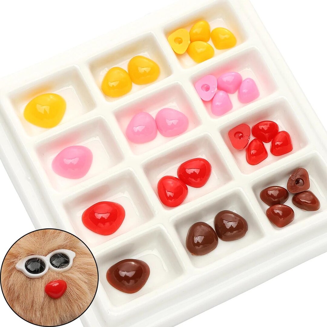 Safety Doll Noses, 50-100pcs, Acrylic Triangle Flatback Buttons ...