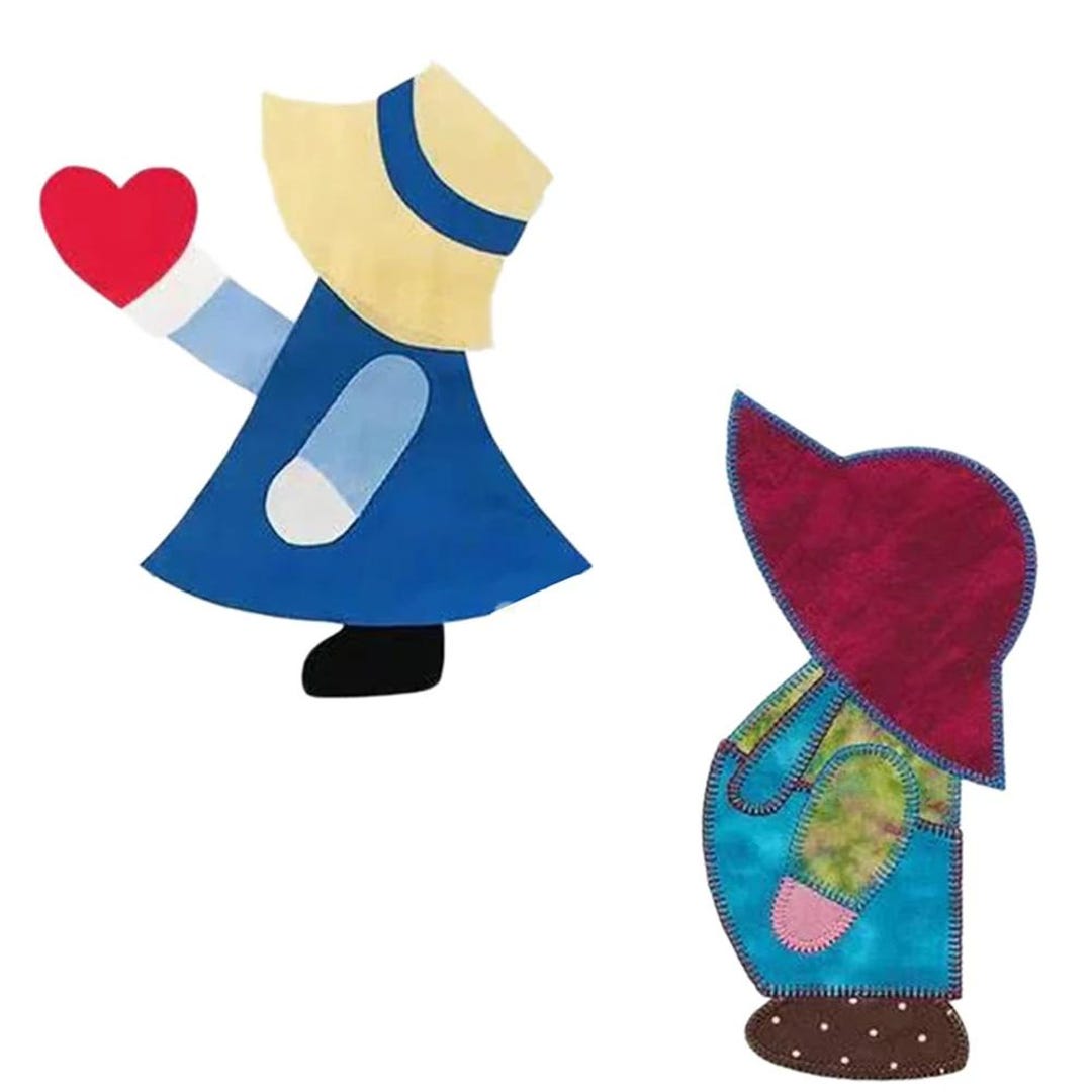 Girl Boy Quilting Rulers, Transparent Acrylic, Sunbonnet Sue Overall ...