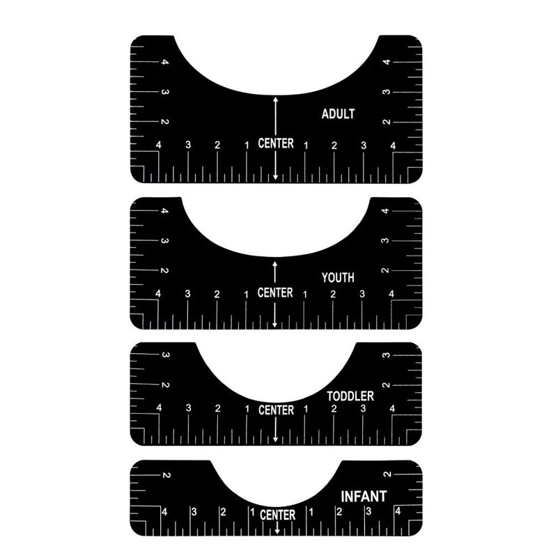 T-shirt Alignment Ruler, Centering Tool, Shirt Placement Graphic Guide ...