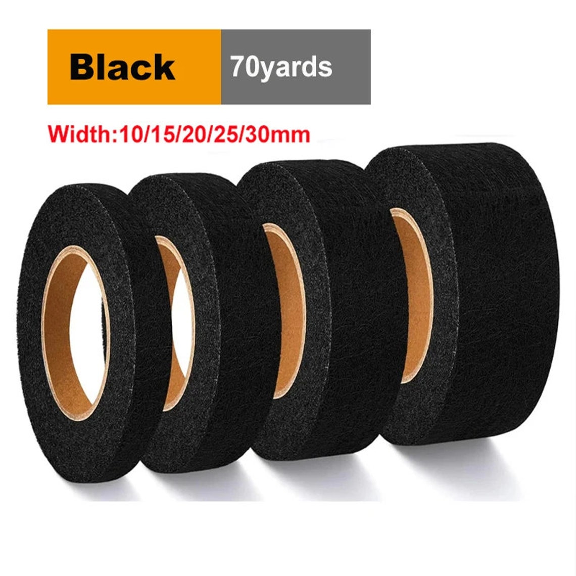 Hot Melt Double-sided Tape, 100% Polyester, Various Sizes, Black/white ...
