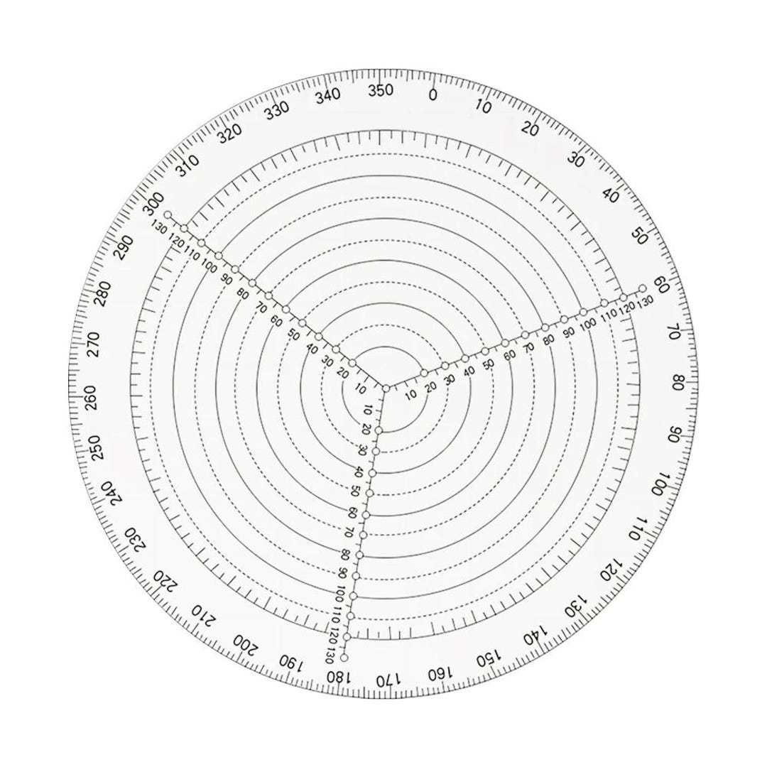 Round Center Finder, Transparent Acrylic, Compass Ruler, Circle Gauge ...