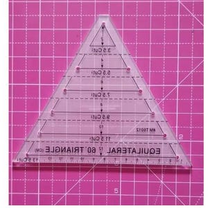 Quilting Ruler, Transparent Plastic, Triangle/hexagon/diamond/trapezium ...