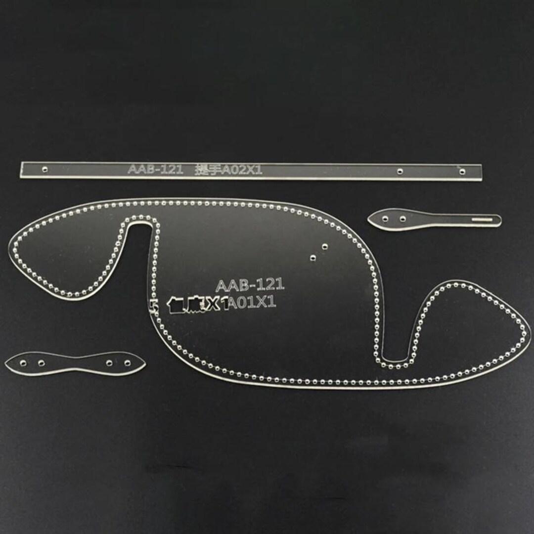 Leather Keychain Templates, 4pcs, Transparent Acrylic, DIY Leathercraft ...