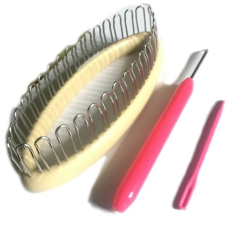 Sock Weaving Knitting Loom Kit With Knit Pick and Needle, 32 Pegs ...