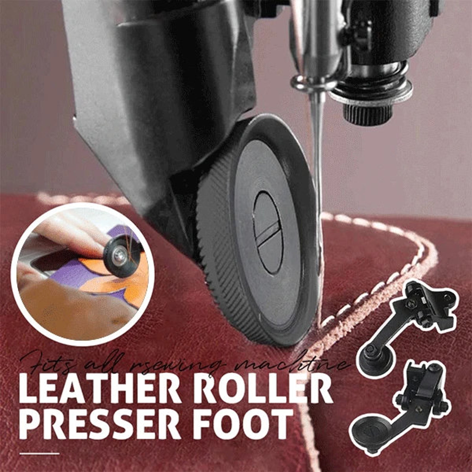 Leather Roller Presser Foot, Metal, Multiple Sizes Options, Industrial ...