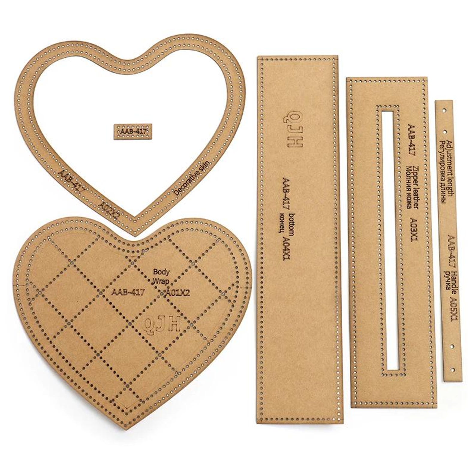 Leather Shoulder Messenger Bag Template, 6pcs, Acrylic/hard Kraft Paper ...