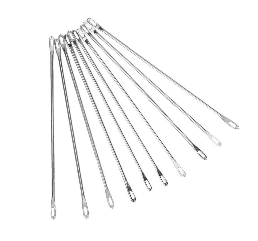 10 Pcs 9cm / 3.54inch Double Eyed Transfer Needle for Knitting Machine ...