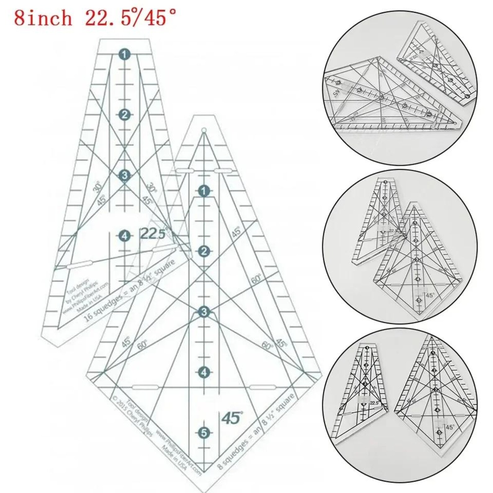 Quilting Ruler, Transparent Acrylic, Squedge Patchwork Template, DIY ...