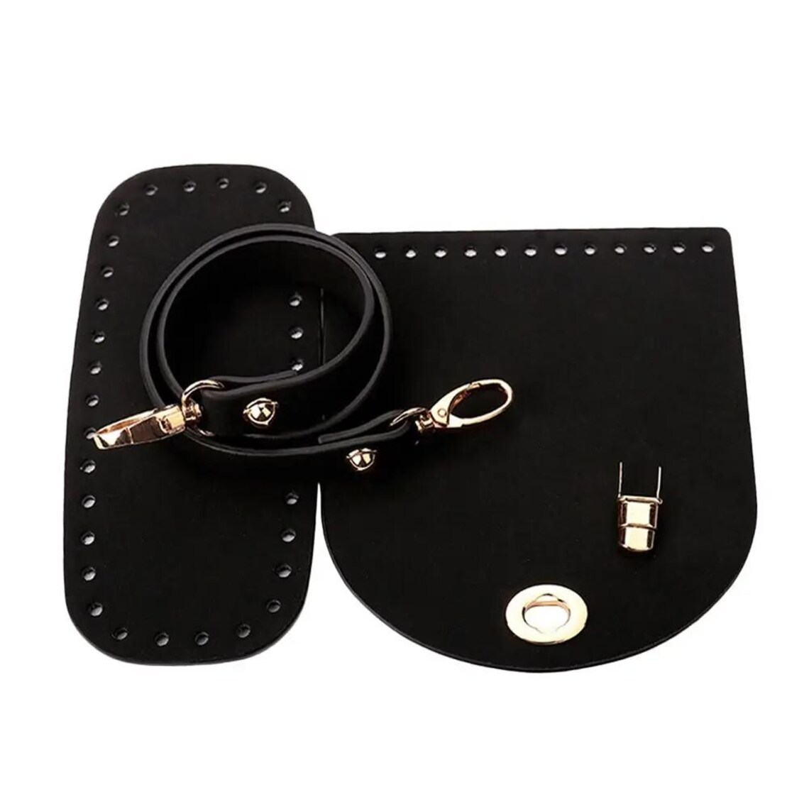 3pcs Crochet Bag Base Strap Set, Faux Leather, Various Color Option ...