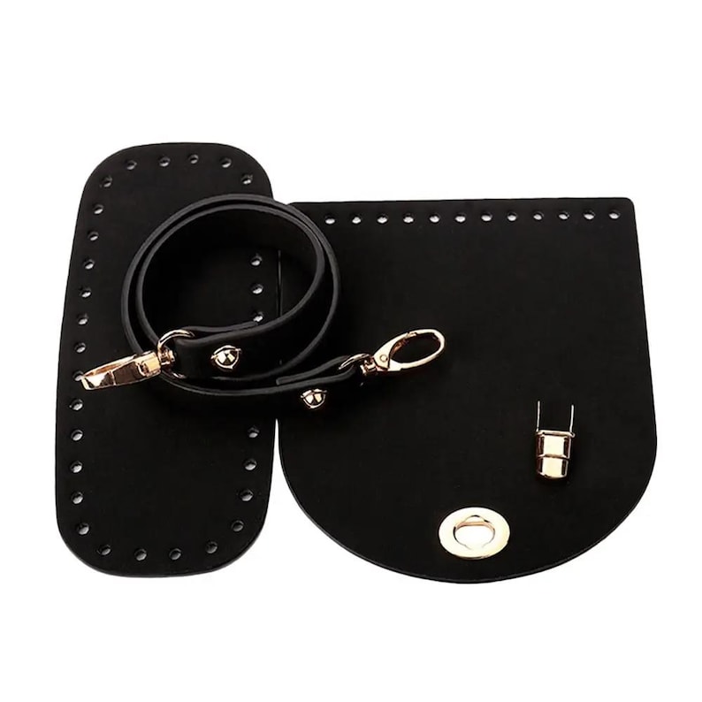 3pcs Crochet Bag Base Strap Set, Faux Leather, Various Color Option ...