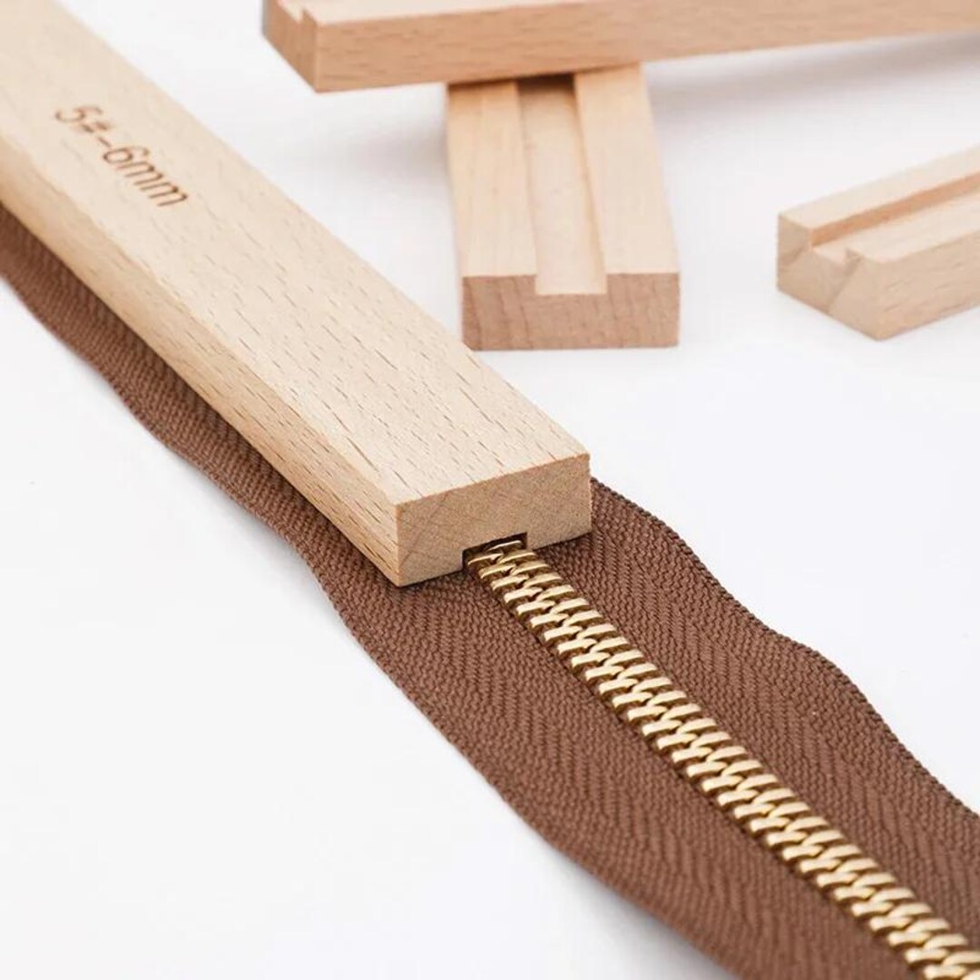 Zipper Gluing Guide, 3/6pcs, Wooden, Various Sizes, Anti-overflow Ruler ...