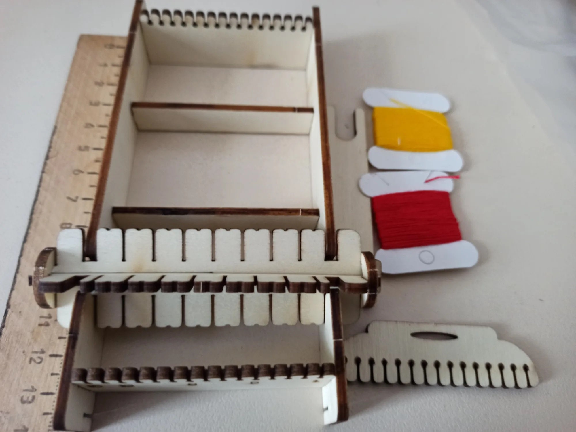 Knitting Frame, 5pcs, Wooden Weaving Loom, W/ Accessories, Kids ...