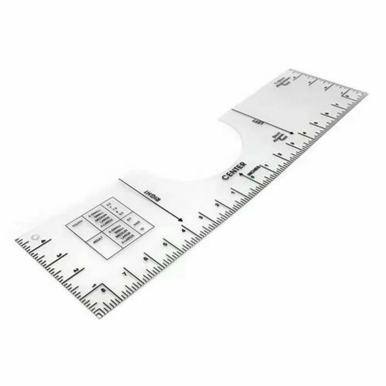 T-shirt Alignment Ruler, Centering Tool, Shirt Placement Graphic Guide ...