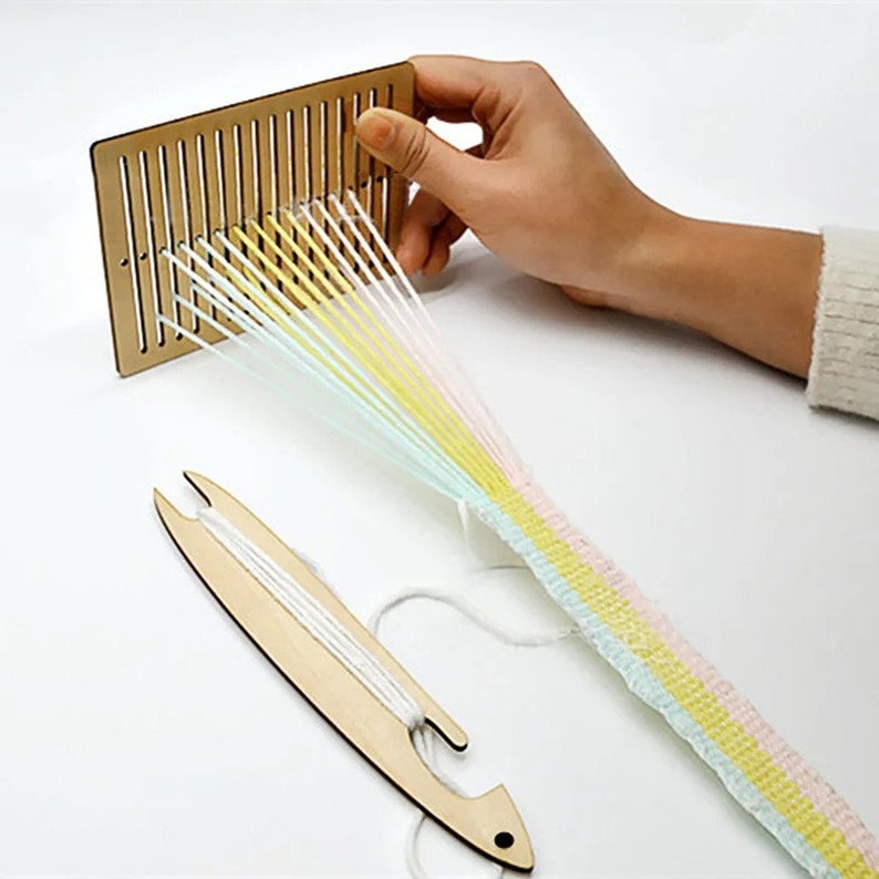 1 Set Handcraft Belt Wooden Weaving Looms Kit, Wood Mini ...