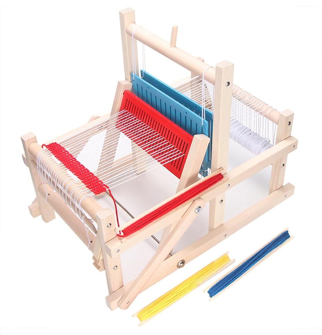 Weaving Loom, Wooden, Mini Spinning Knitting Machine, 12pcs Assorted ...
