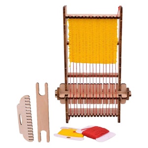 Knitting Frame, 5pcs, Wooden Weaving Loom, W/ Accessories, Kids ...