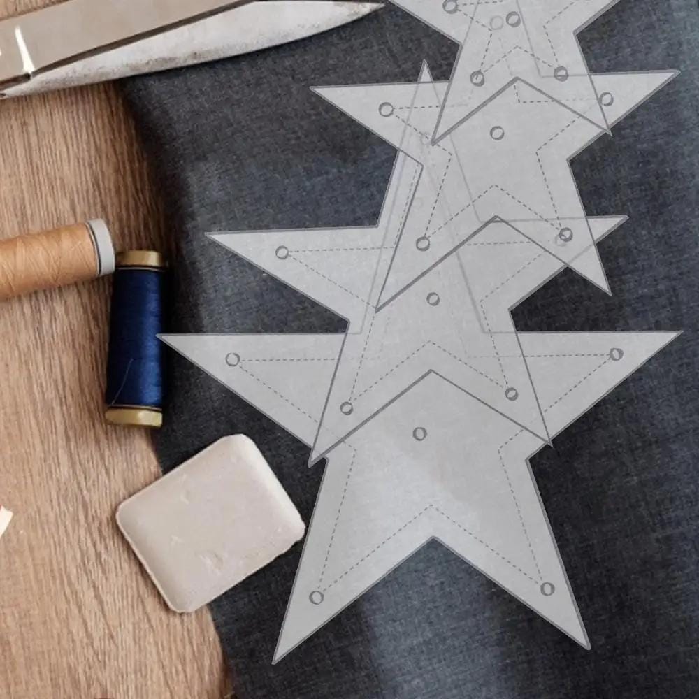 Star Quilt Templates, 6pcs Acrylic, Different Sizes, Embroidery ...