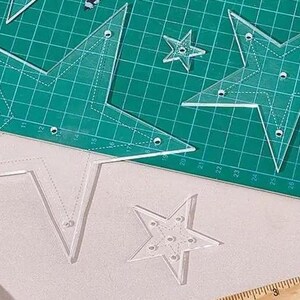 Star Quilt Templates, 6pcs Acrylic, Different Sizes, Embroidery ...
