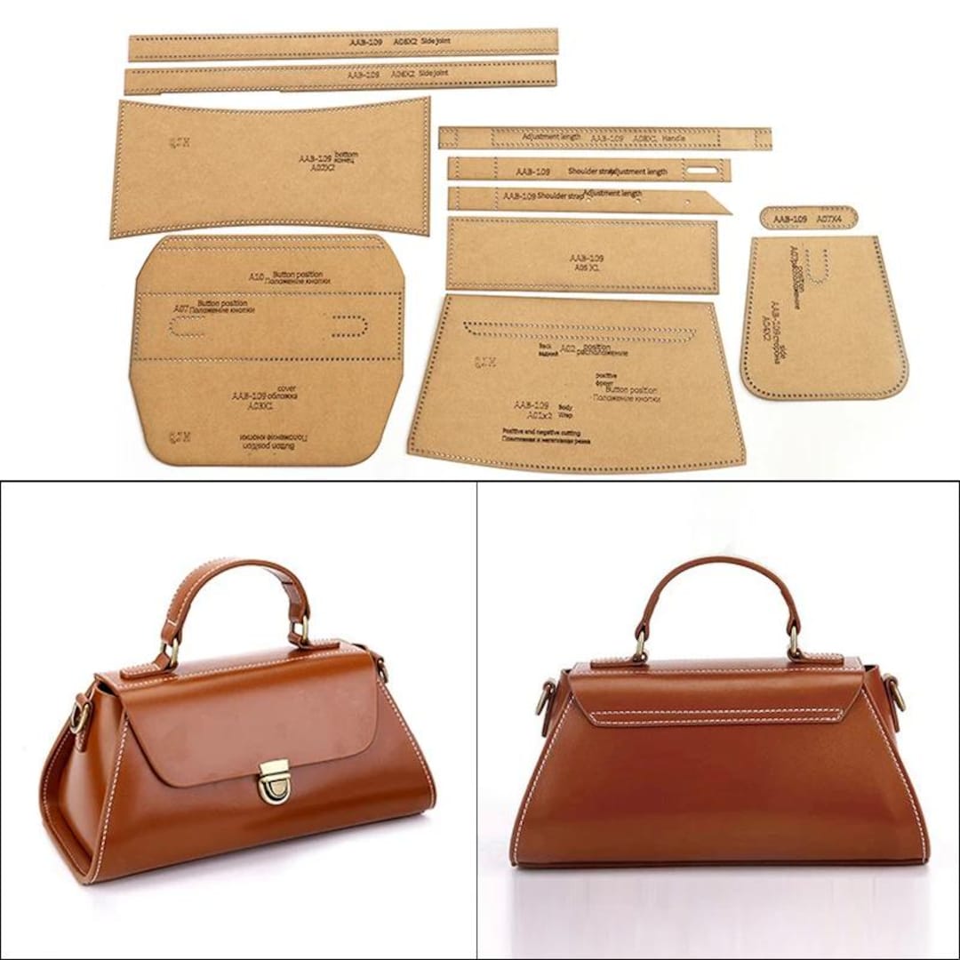 Handbag Template, Kraft Paper, Fashion Single Shoulder Crossbody Bag ...