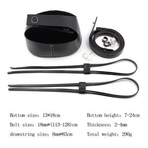 Microfiber Leather Bag Bottom Base Handle Set, Hollow Drawstring Design ...
