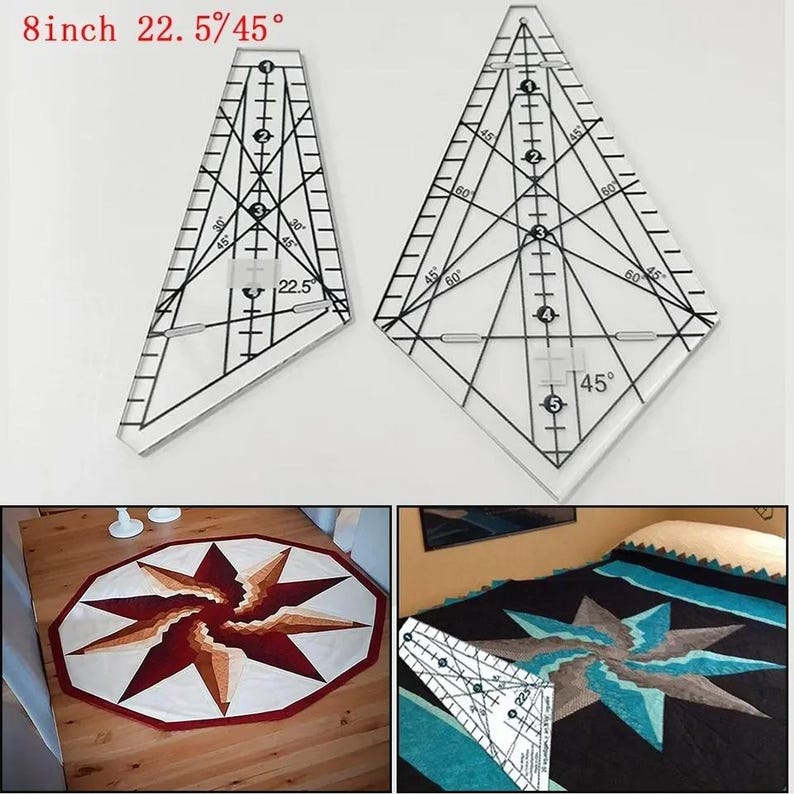Quilting Ruler, Transparent Acrylic, Squedge Patchwork Template, DIY ...