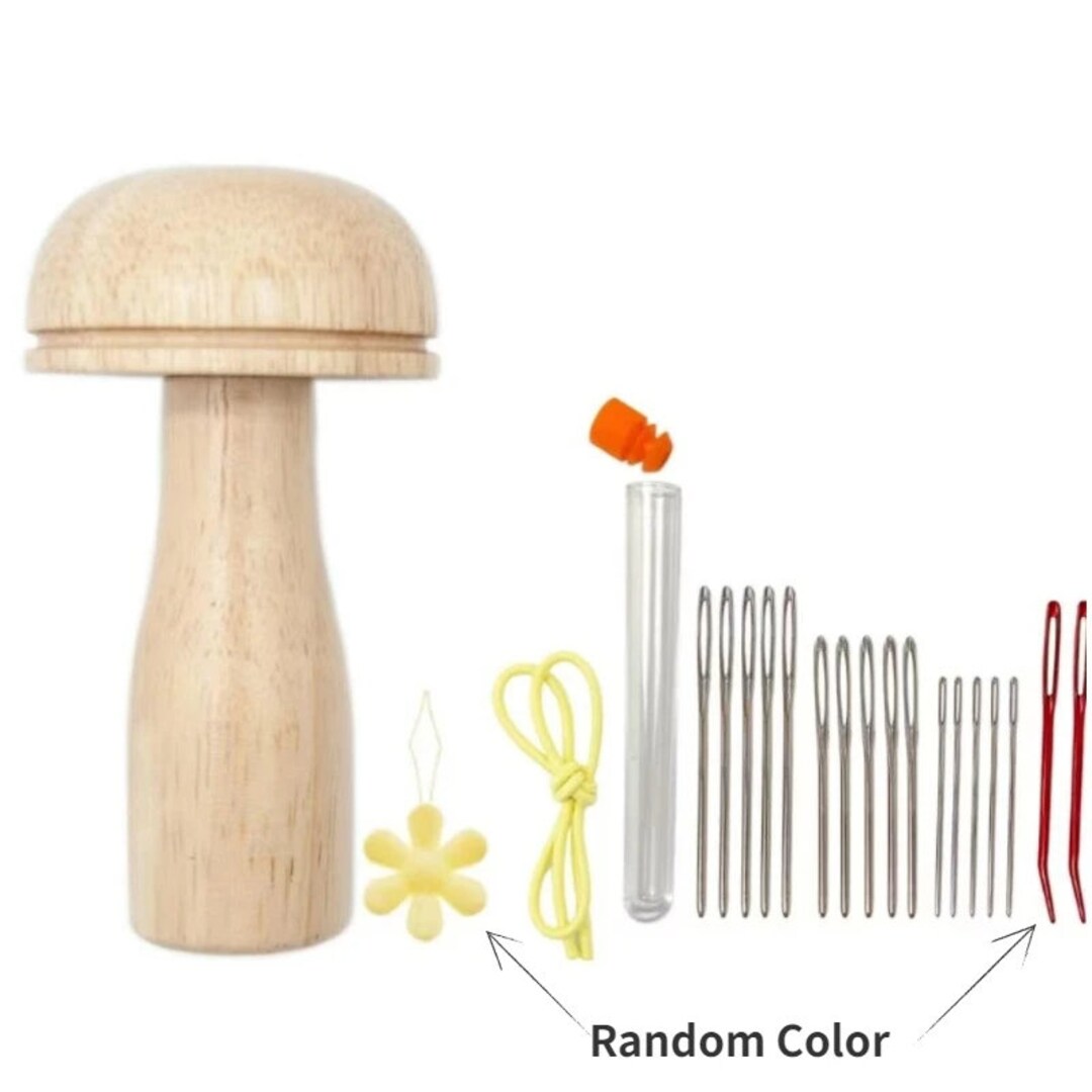 Darning Tools, 20pcs, Mushroom Shape Patchwork Kit, Needle Set, Mending ...