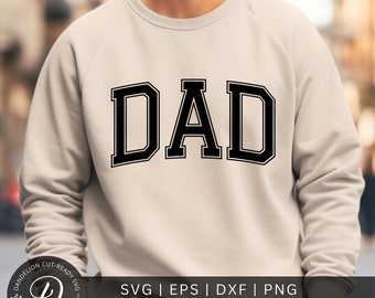 Dad Svg Png Download File, Dad Varsity Svg, Dad Shirt Svg, Father's Day Svg, Daddy Png, Best ...