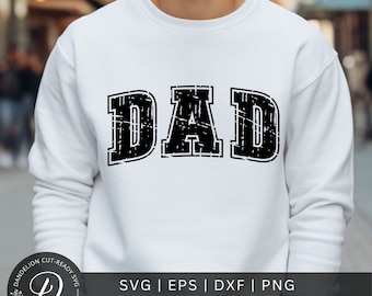 DAD Varsity SVG, Dad Arched Svg, Father's Day SVG, Dad Png, Dad Cut ...