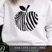 Zebra Apple SVG, Teacher SVG, Cut File for Cricut, Teacher Appreciation ...