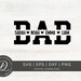 Dad Split Name Frame Svg, Dad Svg Cut File, Dad Monogram SVG, Father's ...