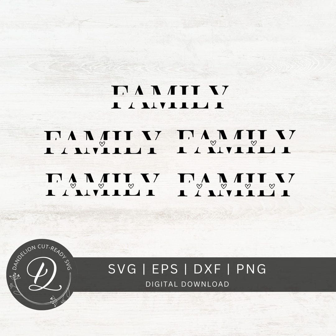 Family SVG, Family Name Frame Svg, Family Cut File, Family Outline ...