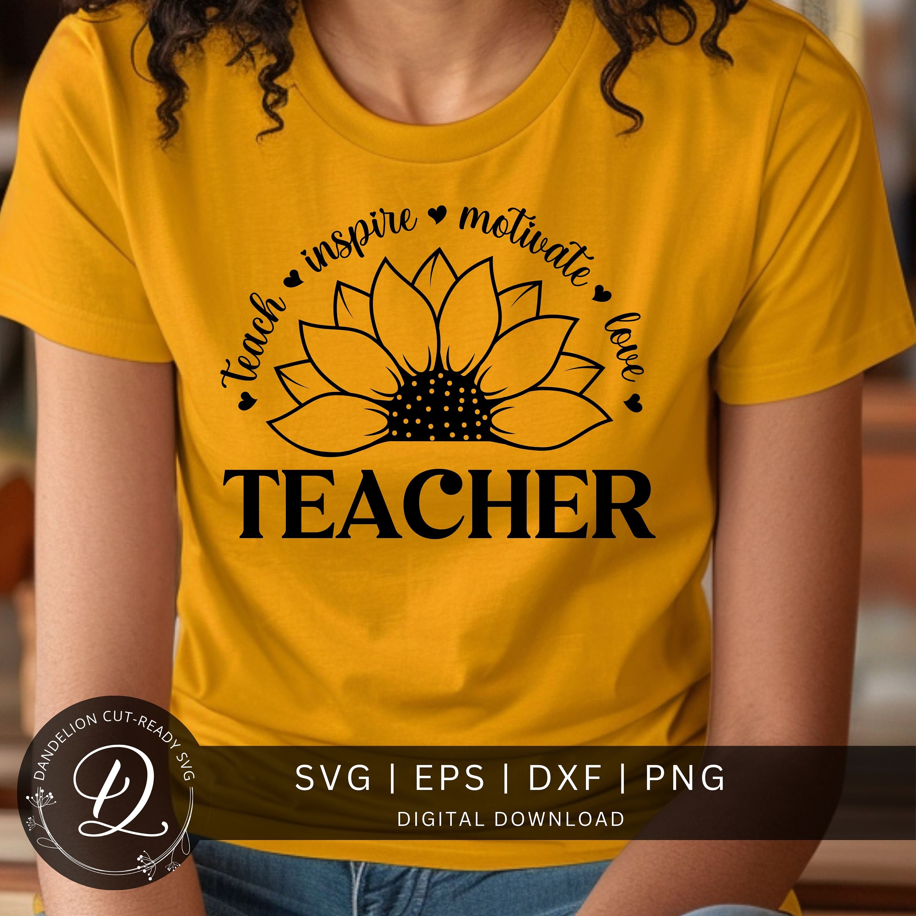 Teach Love Inspire SVG, Teacher SVG PNG, Teacher Appreciation Svg ...