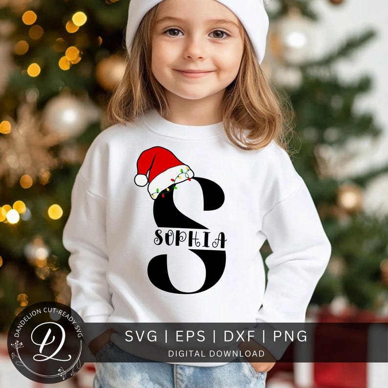 Christmas Monogram Alphabet SVG Bundle, Santa Letters A-Z (digital ...