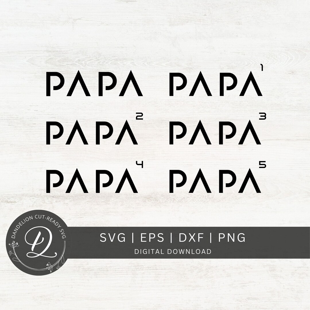 Papa SVG Bundle, Father's Day SVG, Papa Svg Cut File, Papa Shirt Svg ...