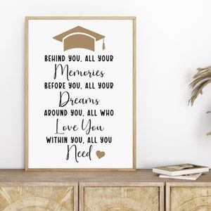 Behind You All Your Memories SVG, Graduation Quote SVG, Graduation Cut File, Graduate Svg Shirt ...