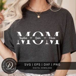 Mom SVG, Mother's Day Gift SVG, Mom Split Name Frame Svg, Mom Cut File ...