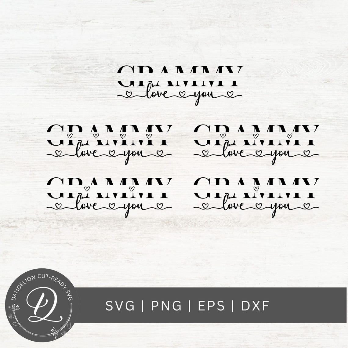 Grandma SVG, Grandma Split Name Frame Svg, Grandma Cut File ...