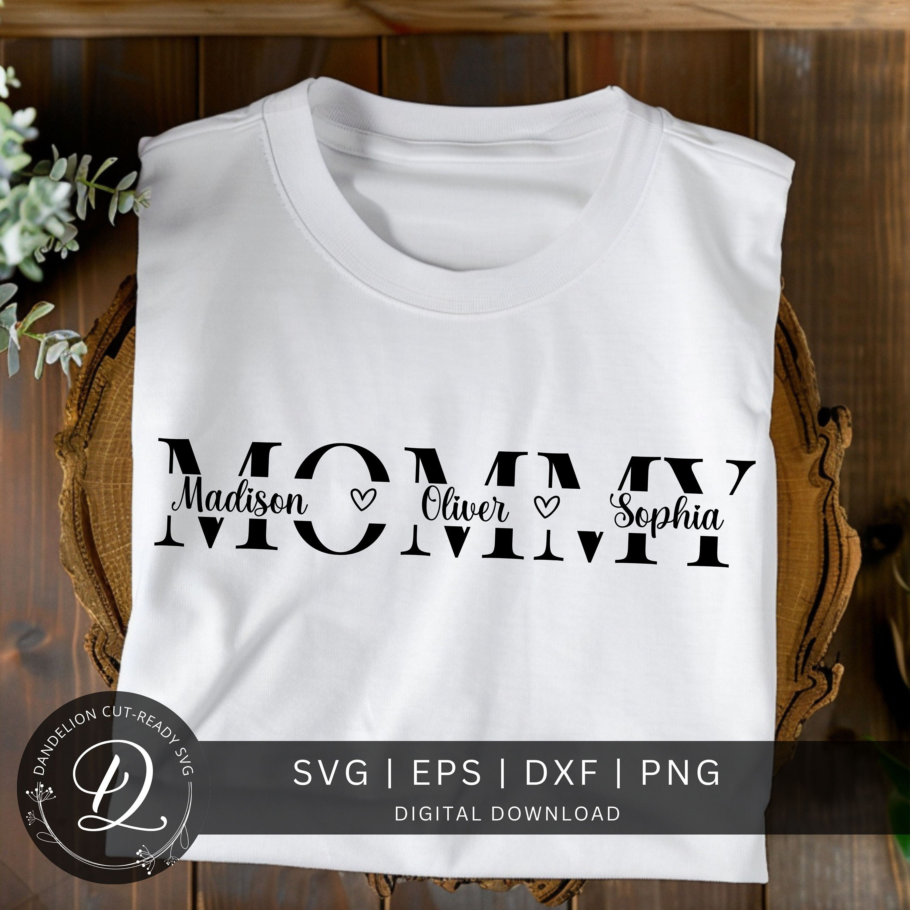 Mom SVG, Mother's Day Gift SVG, Mommy Split Name Frame Svg, Mom Cut ...