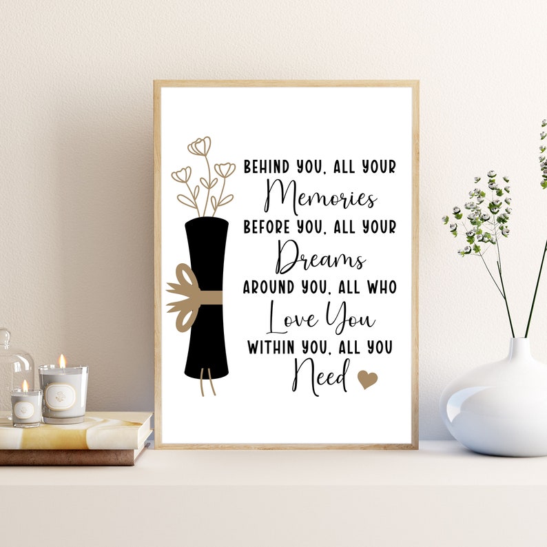 Behind You All Your Memories SVG, Graduation Quote SVG, Graduation Cut File, Graduate Svg Shirt ...