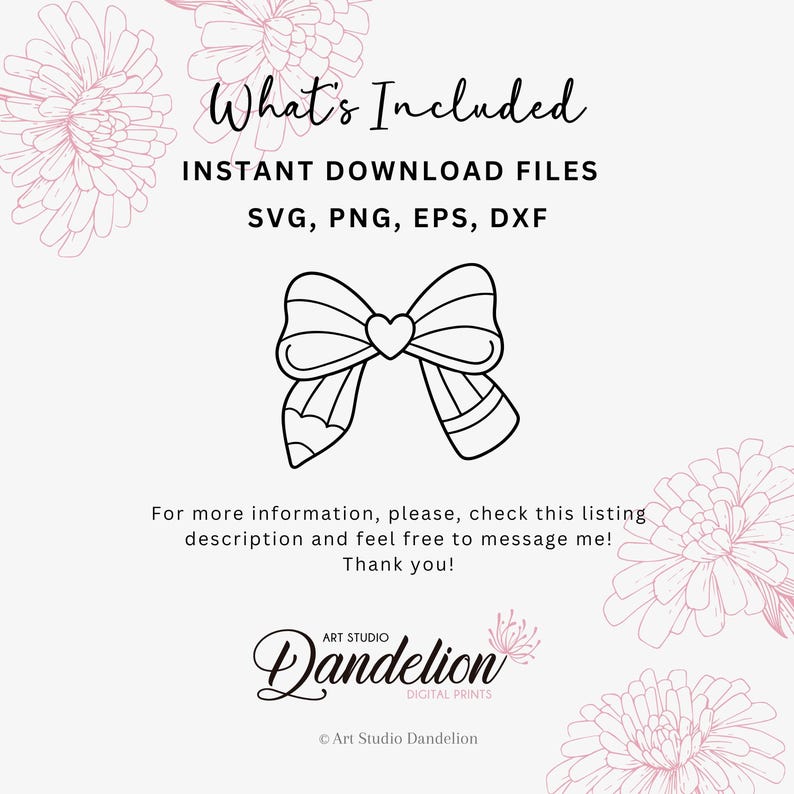 Pencil Coquette SVG, School Clipart, Teacher Cut File, Cuttable Pencil ...