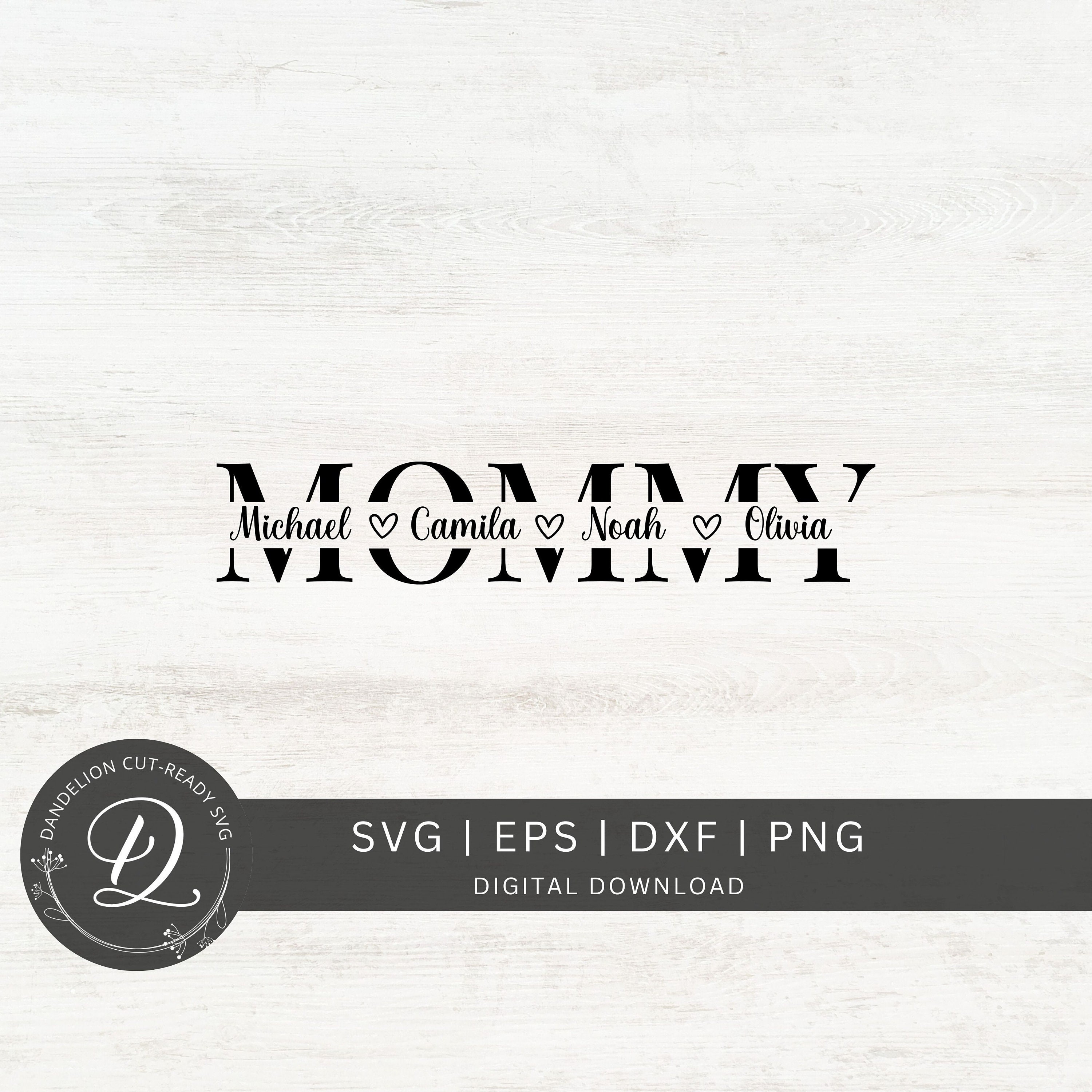 Mom SVG, Mother's Day Gift SVG, Mommy Split Name Frame Svg, Mom Cut ...