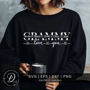 Grandma SVG, Grandma Split Name Frame Svg, Grandma Cut File ...