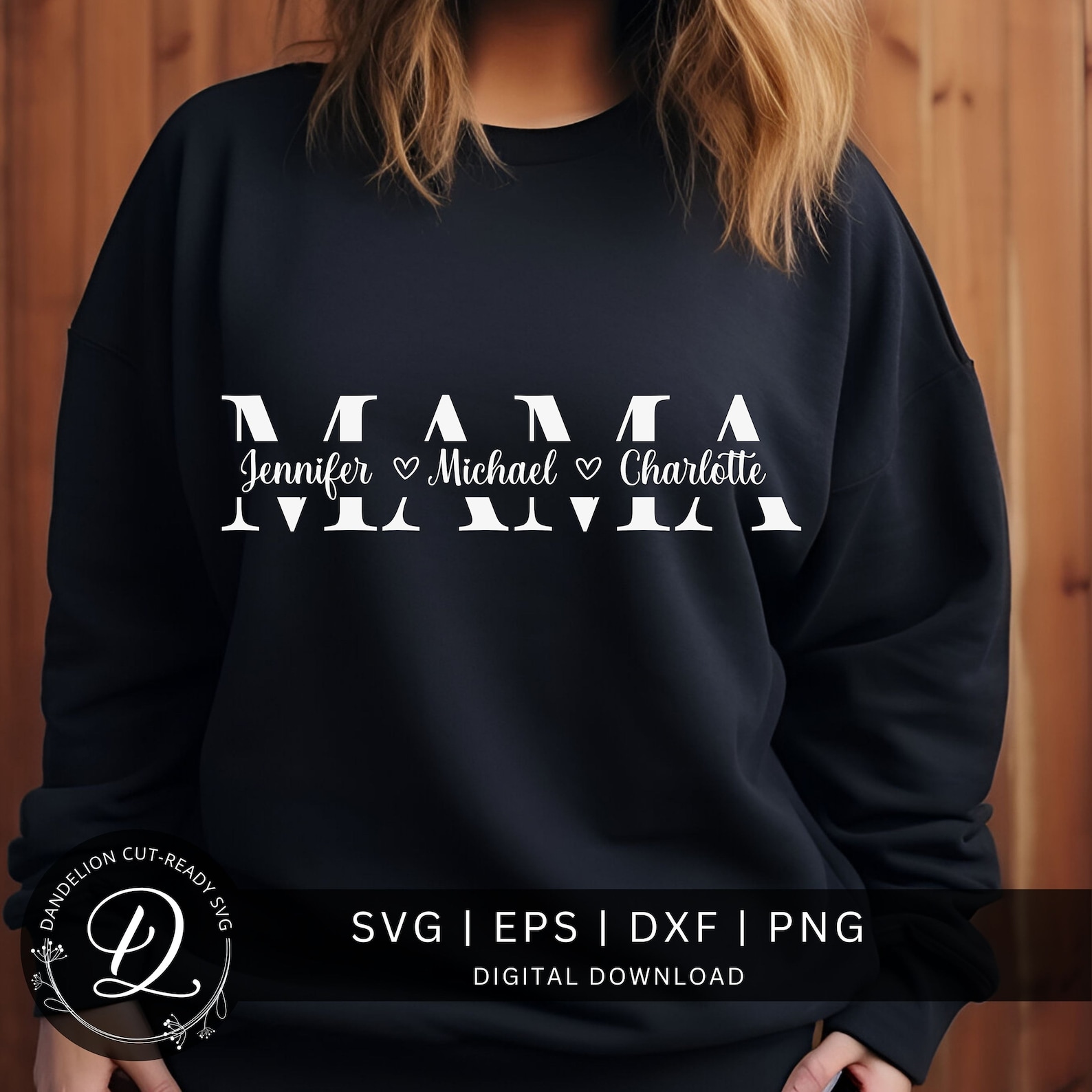 Mama SVG, Mother's Day Gift SVG, Mama Split Name Frame Svg, Mama Cut ...