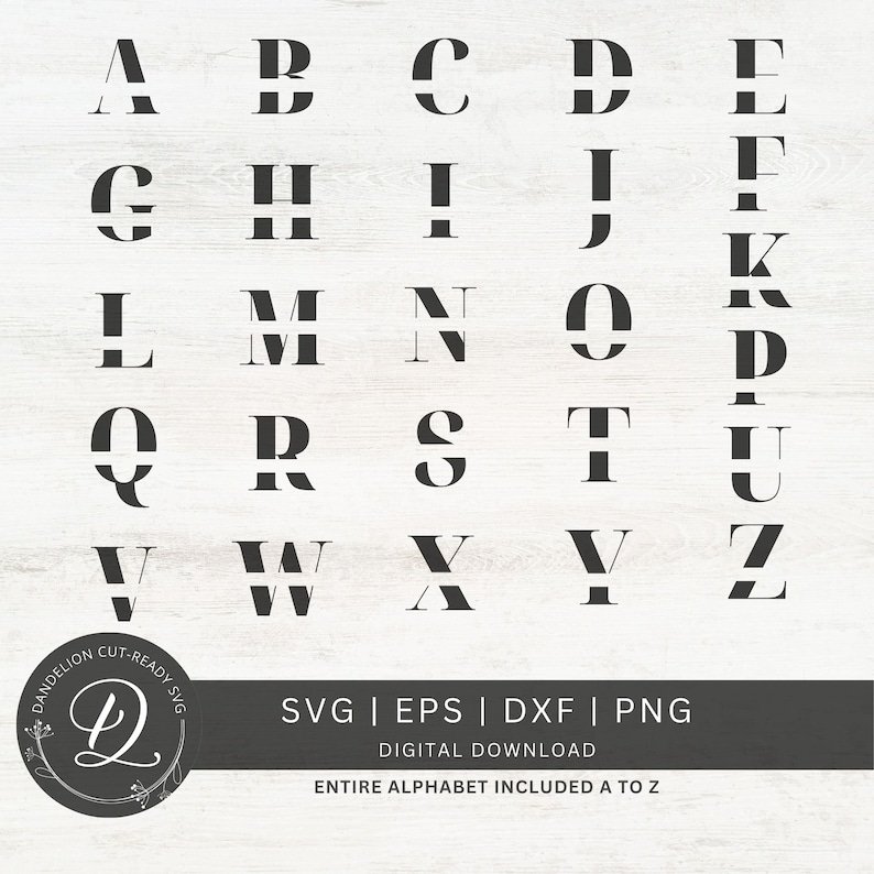 Alphabet Monogram SVG, PNG, Cut Ready A to Z Monogram Custom Names, Cut ...