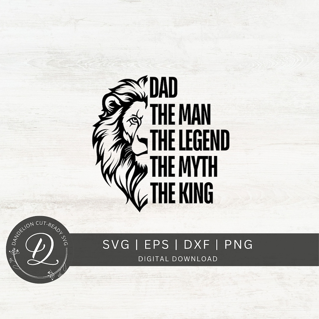 Dad Lion SVG, Father's Day Design (digital Download) - Etsy