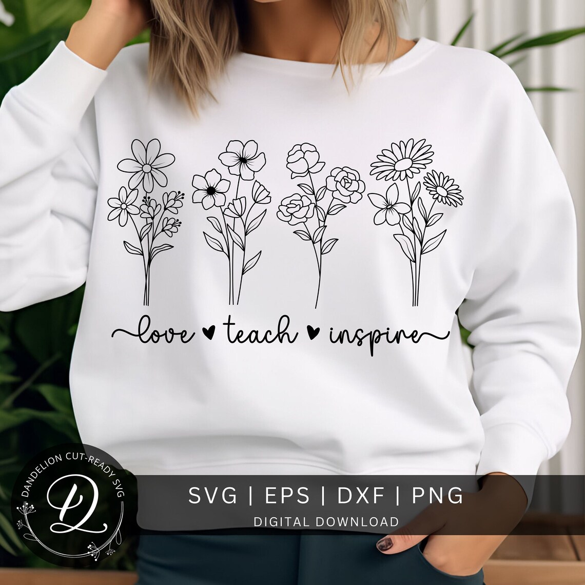 Tech, Love, Inspire SVG File, Teacher Svg, Teacher Life Svg ...