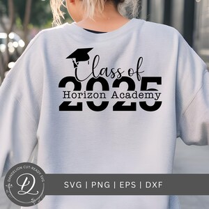 Class of 2025 Split Name Frame, 2025 Graduate Cut File, Senior Svg ...