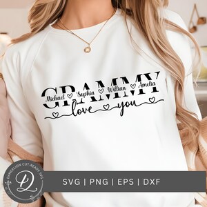 Grandma SVG, Grandma Split Name Frame Svg, Grandma Cut File ...