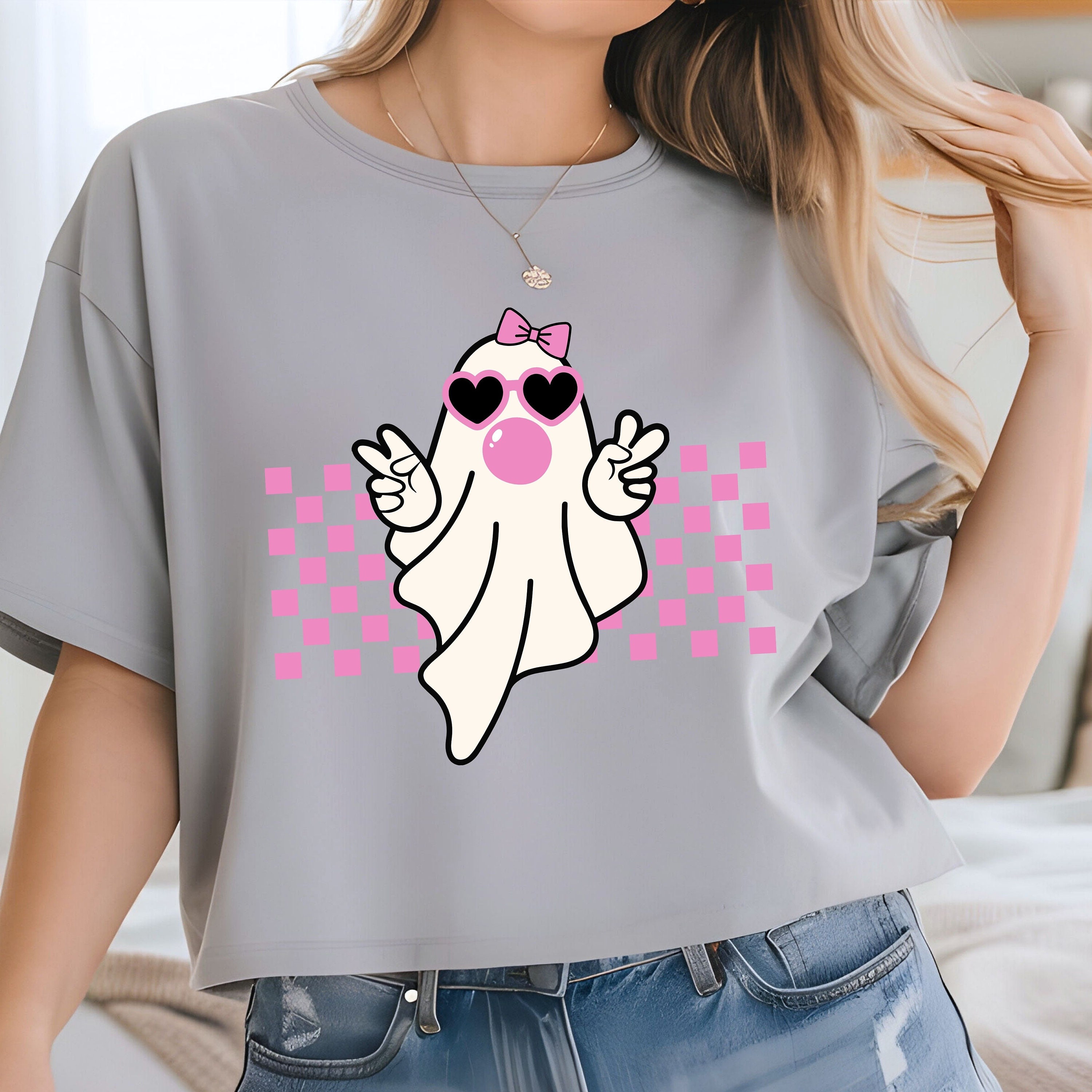 Retro Ghost Svg, Halloween SVG, Cute Girly Ghost PNG, Halloween Cut ...